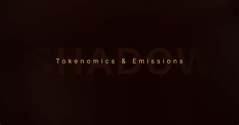 Tokenomics And Emissions Docs