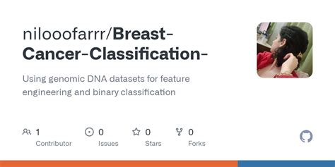 Github Nilooofarrr Breast Cancer Classification Using Genomic Dna Datasets For Feature