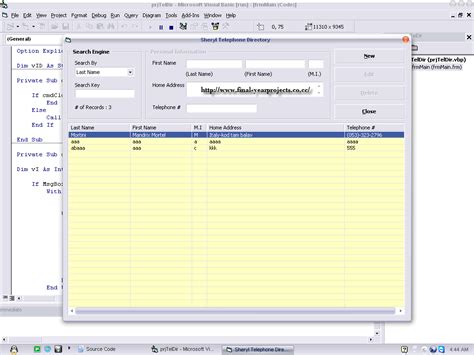 Telephone Directory Management Vb Project Report Free Final Year
