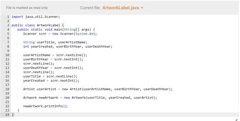 Solved Artwork Label Classes Constructors Given Chegg