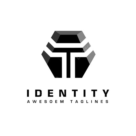 초기 T 육각형 로고 벡터 템플릿 흑백 색상 디자인 기업 블록 입방체 Png 일러스트 및 벡터 에 대한 무료 다운로드 Pngtree