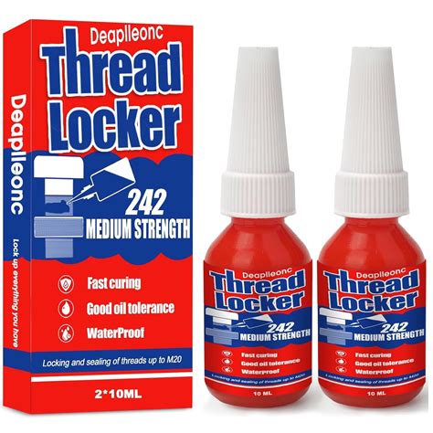 Thread Lock Blue 242 Lock Tight Threadlocker Medium Strength Blue