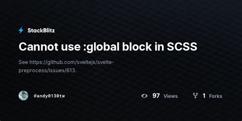 cannot use global block in scss stackblitz