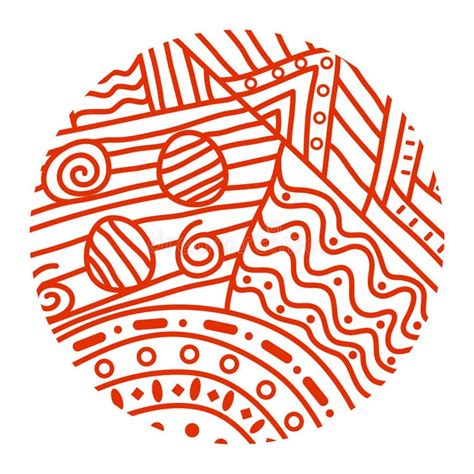 Abstract African Motive Patern In Round Shape Stock Vector Illustration Of Design Ornament