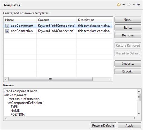 How To Create Job Script Templates Talend Job Script Reference Guide Help