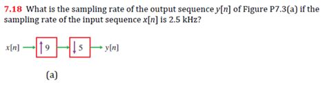 Solved 718 What Is The Sampling Rate Of The Output Sequence