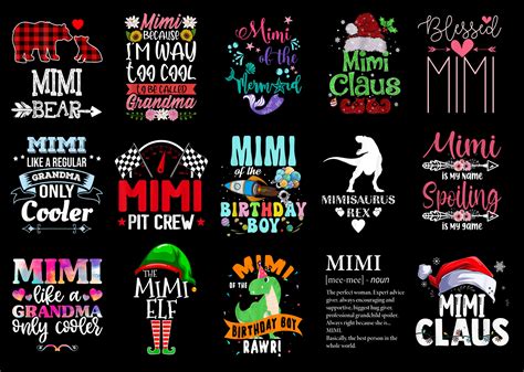 15 Mimi Shirt Designs Bundle For Commercial Use Part 3 Mimi T Shirt