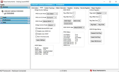DS90UB949 Q1 HDMI Frequency And Pixel Clock Not Stable Interface Forum Interface TI E2E