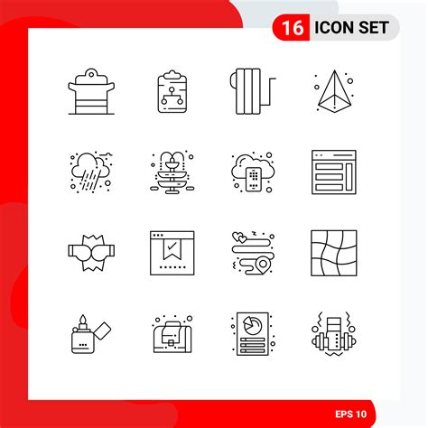 Group Of 16 Modern Outlines Set For Printing Laser Document Box Heat Editable Vector Design