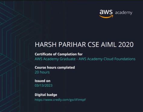 Harsh Parihar On Linkedin Aws Awsacademy Cloud Cloudcomputing