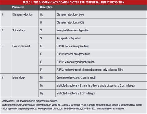 Disform Classification System Developed For Angioplasty Induced