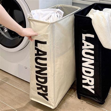 틈새 이동식 슬림 세탁 빨래바구니 분리수거함 3color 에이블리