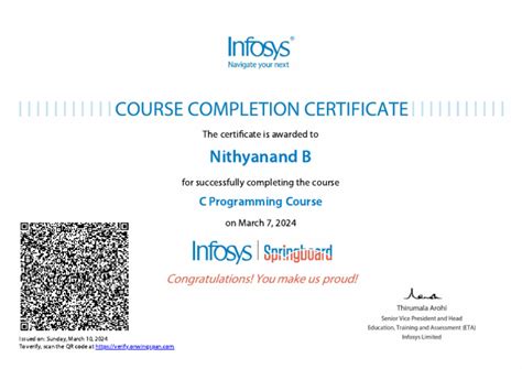 C Programming Certification Pdf