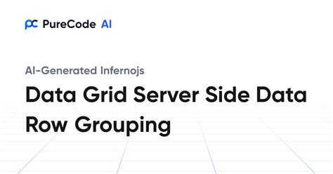 Build Infernojs Data Grid Server Side Data Row Grouping