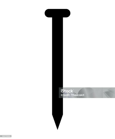 흰색 바탕에 아이콘을 손톱 웹 사이트 디자인 로고 Ui 애플 리 케이 션에 대 한 압정 아이콘 플랫 스타일입니다 강철에 대한 스톡 벡터 아트 및 기타 이미지 Istock