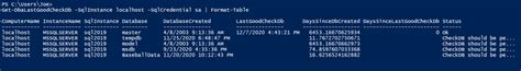 When Was The Last Known Good Dbcc Checkdb Integrity Check The Sero Group