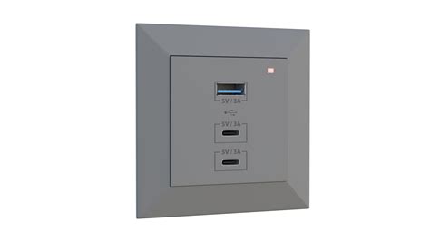 Type C Usb Wall Socket D Model Turbosquid