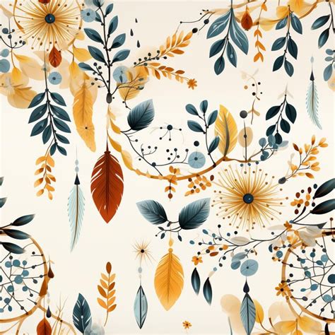 Premium Ai Image Boho Seamless Pattern