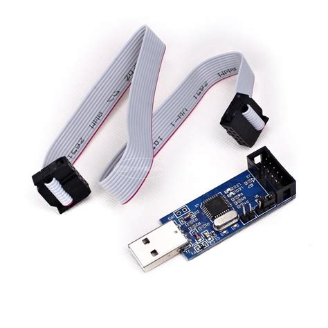 LC 01 51 AVR programozó ISP USBASP letöltő USBISP letöltő kábel 10 tűs kábel USB ATMEGA8