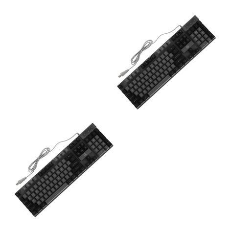 2 Pack Wired Gaming Keyboard Computer Light Up Keys Office Black Walmart Com