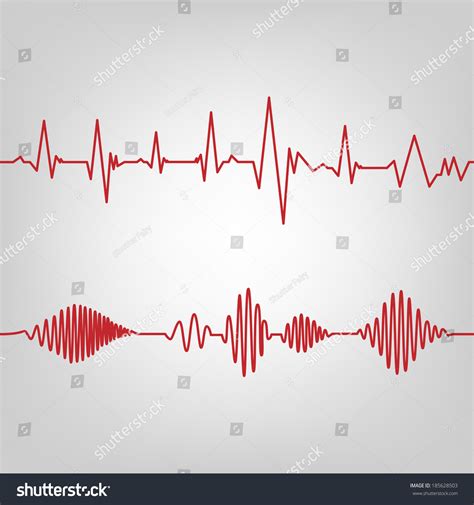 Seamless Ecg Graph Stock Vector Royalty Free 185628503 Shutterstock