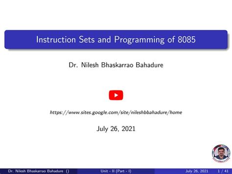 Instruction Sets Of Microprocessor 8085 Pdf Data Storage And