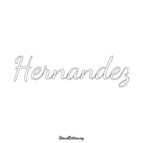 Hernandez Free Printable Family Name Stencils With Unique Typography And Lettering Bridges