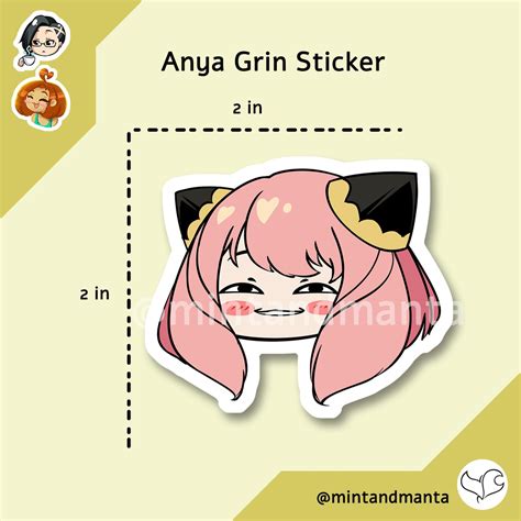 Spy X Family Anya Grin Sticker Chibi Sticker Shopee Philippines