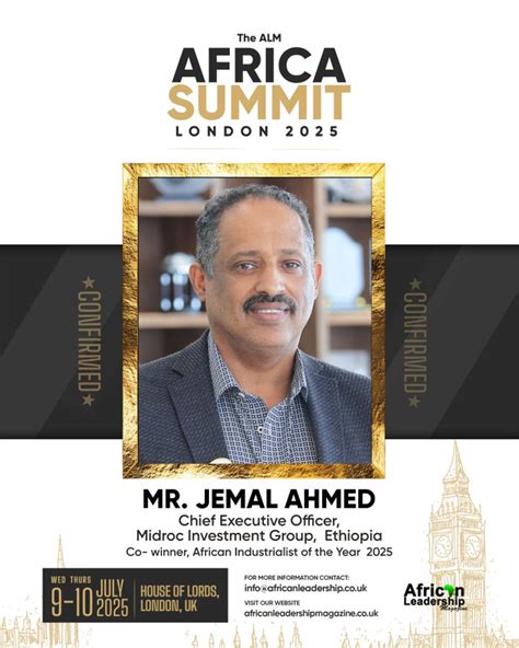 Jemal Ahmed Honored At Uk House Of Lords For Industrial Leadership Ethiopian Business Review