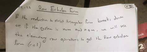 Solved C 1 2 ﻿row Echelon Formif The Reduction To Strict