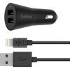 Belkin Boost Up Autolader Met Usb Poorten Lightning Kabel Zwart M Coolblue Voor