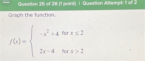 Solved Question 25 ﻿of 28 1 ﻿point ﻿question Attempt 1
