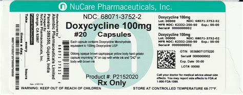 Doxycycline Capsules Usp Rx Only