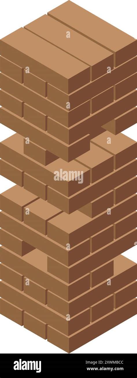 Tall Tower Of Wooden Blocks Is Balancing Precariously With Some Blocks Removed Creating A