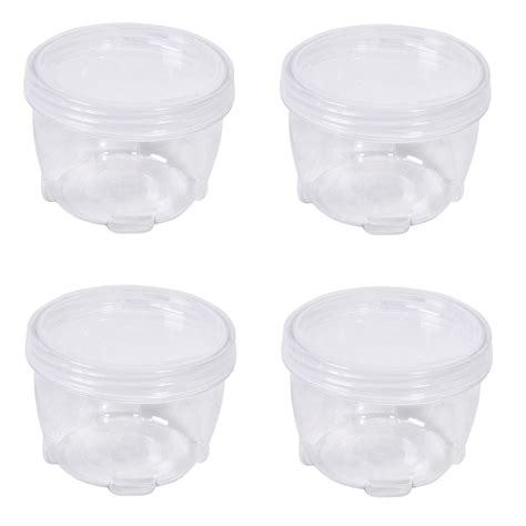 Комплект кутии за съхранение с капак Herum® пластмасови 4 бр 9 X 6 см прозрачни Emag Bg