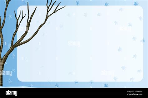 Border Design With Branch Of A Tree Stock Vector Image Art Alamy