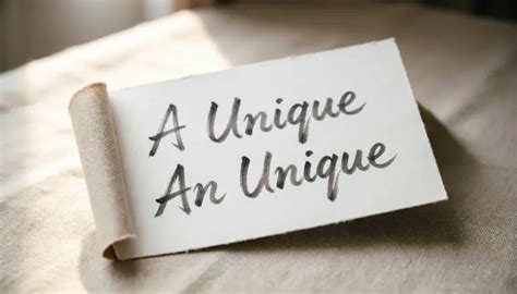 A Unique Or An Unique Explained With Simple Examples 2026