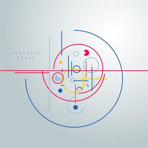 Vector Future Geometry Connect Abstract Simple Visual Creative Illustration Circular Elements