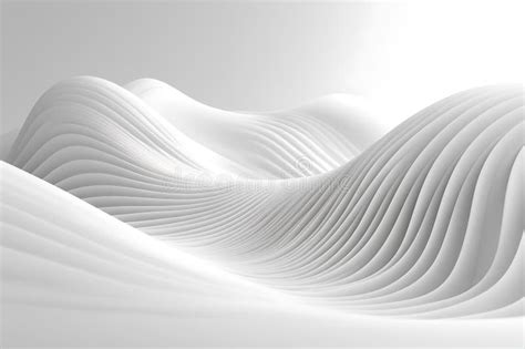A Dynamic Three Dimensional Abstract Design Featuring Flowing Curved Lines And Layered White