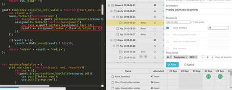 how to set up resource management options in dhtmlx gantt
