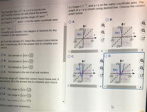 solved c graph fr and y x on the same coordinate axes