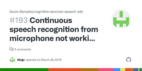 Continuous Speech Recognition From Microphone Not Working Python Issue Azure Samples
