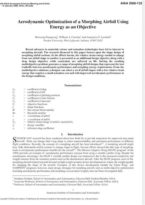 Pdf Aerodynamic Optimization Of A Morphing Airfoil Using Dokumentips
