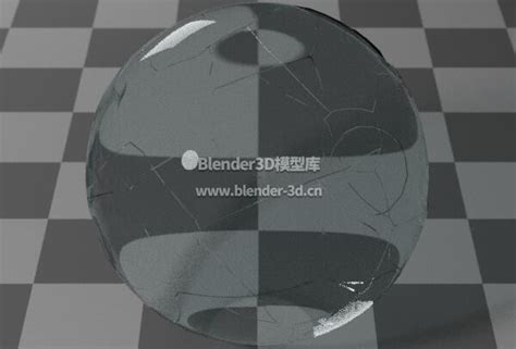 程序性开裂玻璃贴图 Blender材质球纹理贴图模型下载 Blender3d模型库