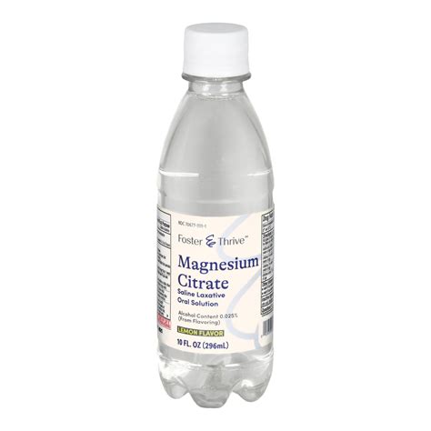 Foster And Thrive Magnesium Citrate Saline Laxative Oral Solution Lemon 10 Fl Oz