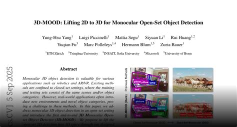 Paper Page 3d Mood Lifting 2d To 3d For Monocular Open Set Object