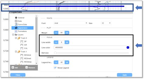 Well Log Visualization User Guide Properties Appearance Ruths Ai Product Support