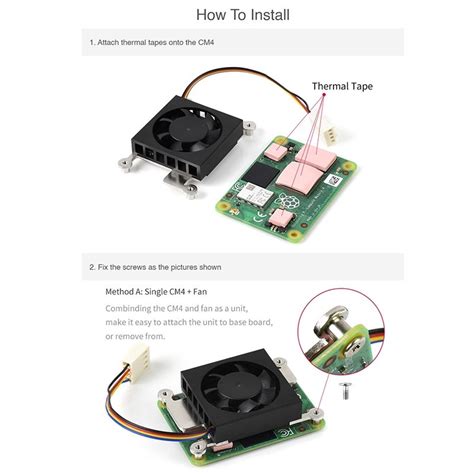waveshare dedicated 3007 cooling fan for raspberry pi compute module 4