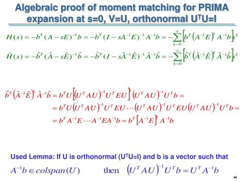 Ppt Introduction To Model Order Reduction Ii 2 The Projection Framework Methods Powerpoint