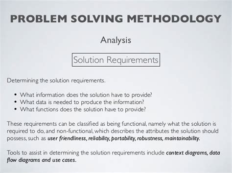 Problem Solving Methodology